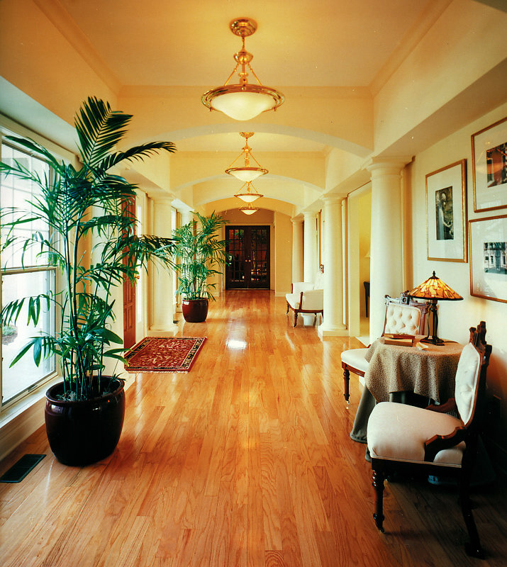 White Tuscan Wood Columns in Foyer - Chadsworth Incorporated